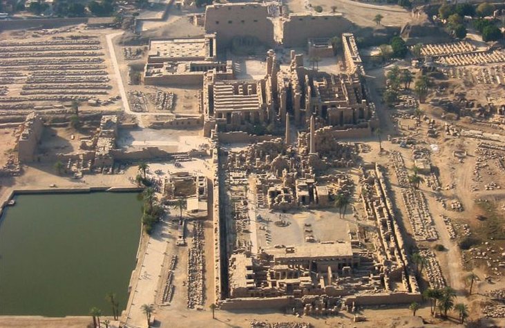 Stunning Aerial View Of The Karnak Temple - MessageToEagle.com