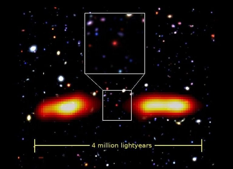 Extremely Rare Gigantic Radio Galaxy Extending 4 Million Light Years Is ...