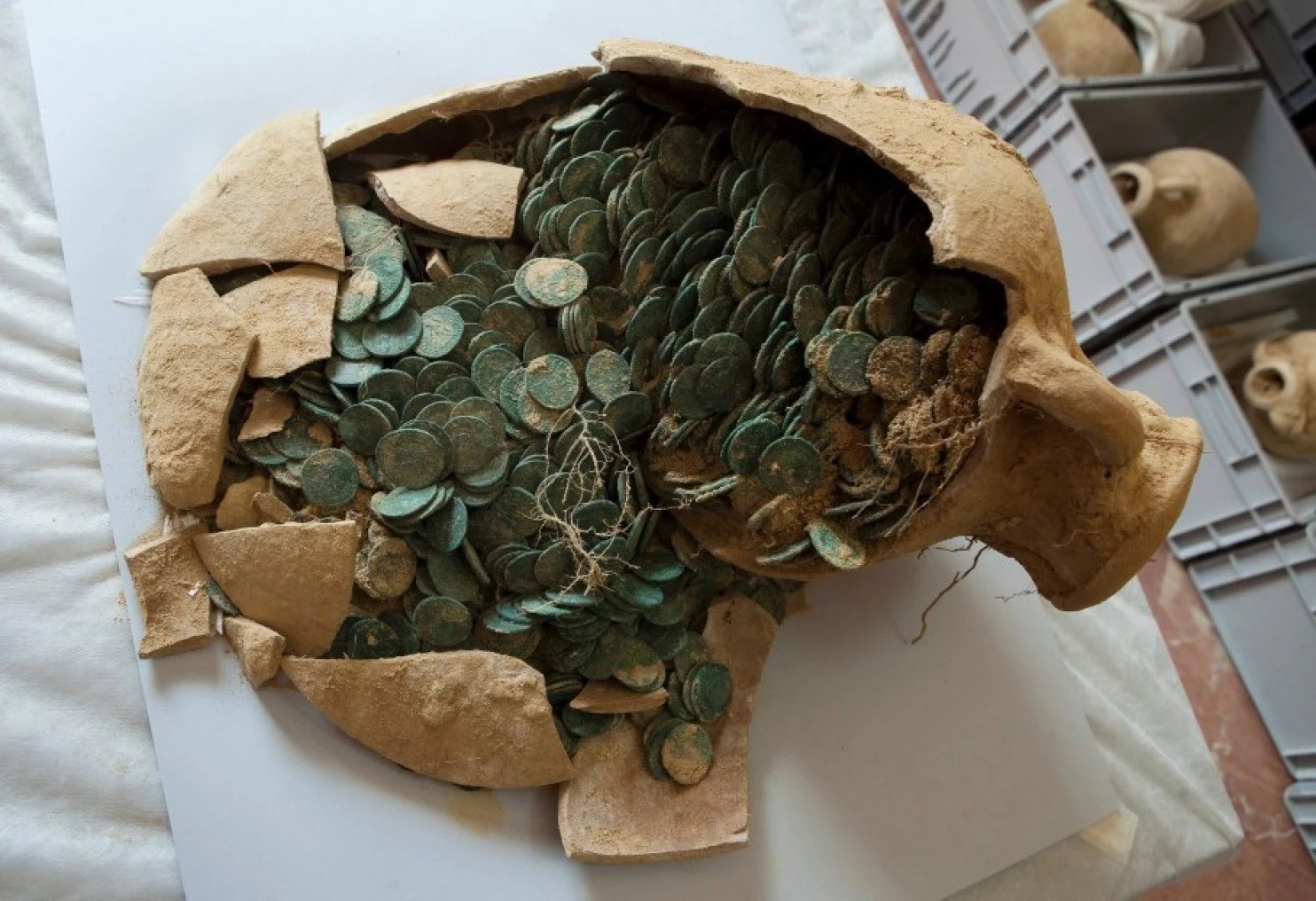 Massive Ancient Treasure Of 600 Kg Roman Coins Discovered In Spain ... Massive Ancient Treasure Of 600 Kg Roman Coins Discovered In Spain ...