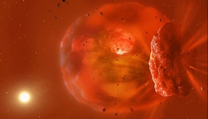 Heat Glow Of Two Colliding Ice Giant Planets Seen By Astronomers For ...